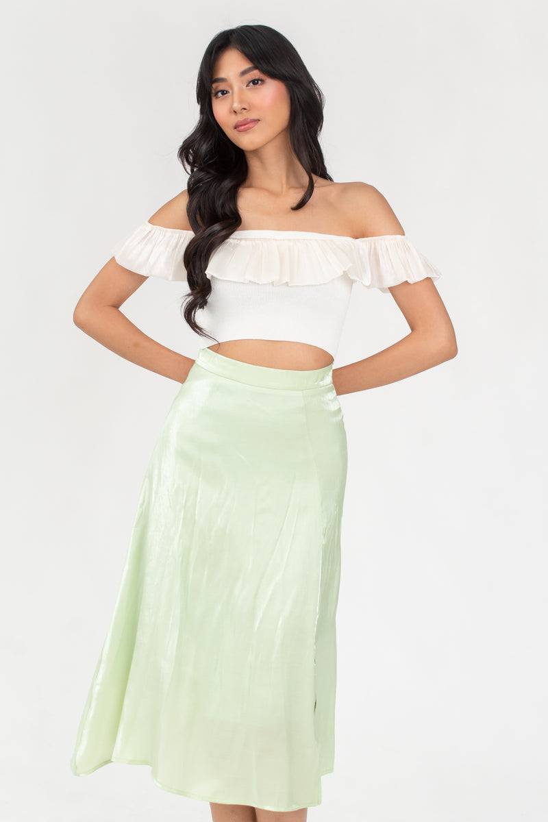 Arriane Off Shoulder Top in White – Lovely Bunny PH